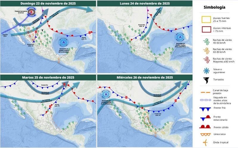 Pronóstico del Servicio Meteorológico Nacional del estado del tiempo el ...